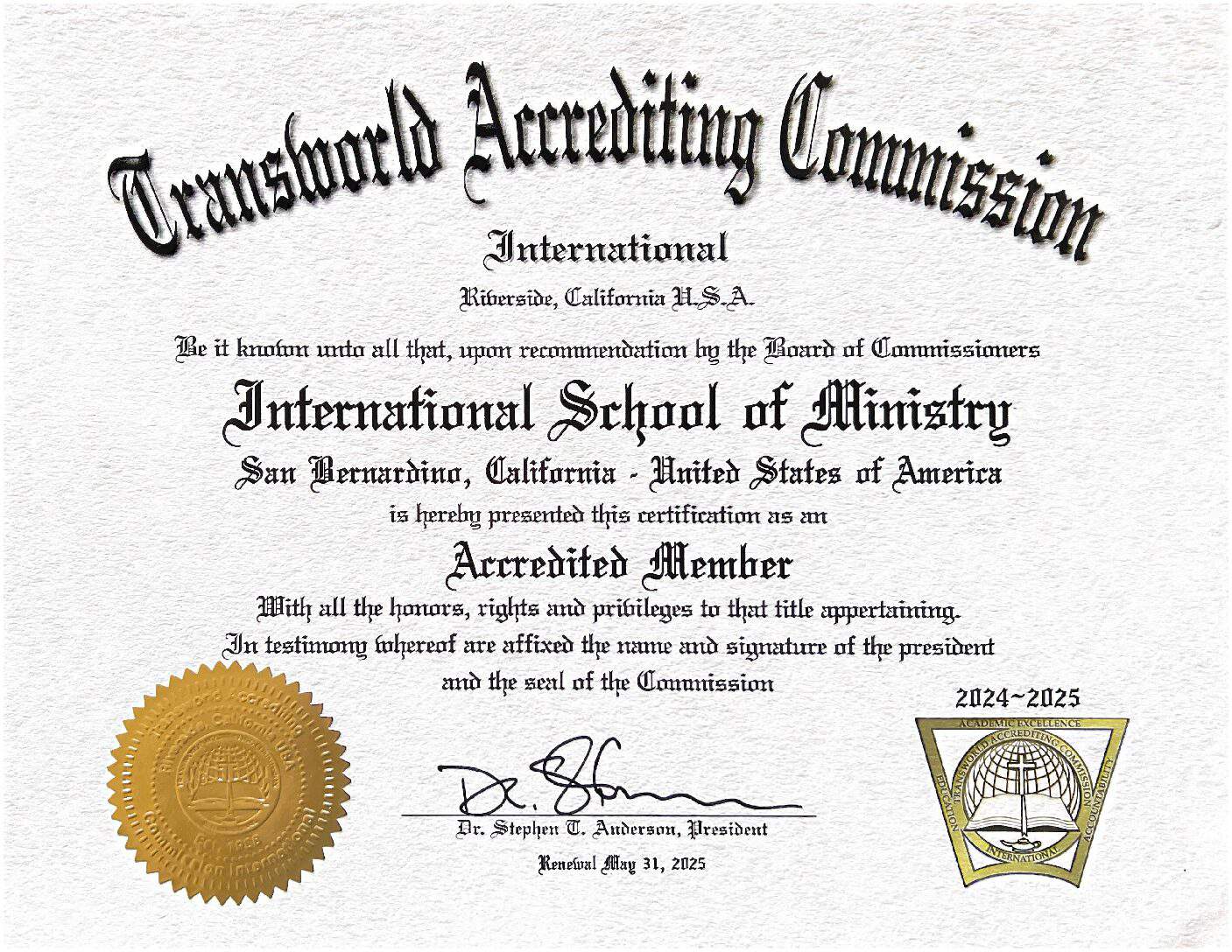 01. Types of Accreditation - ISOM Online